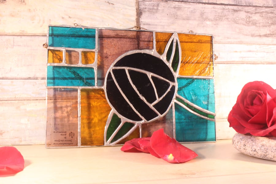 Purple Rose Panel - Folksy