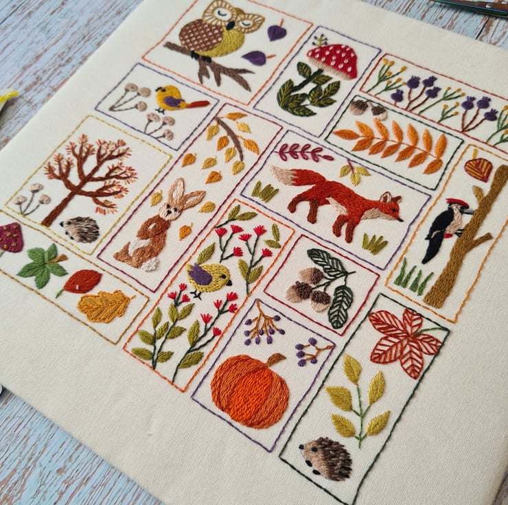 Autumn Splendour Hand Embroidery PDF Pattern - Folksy