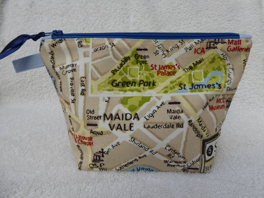 London Map Print Zipped Purse. Fully Lined with... - Folksy