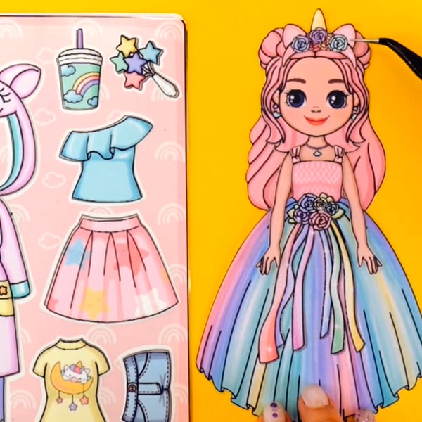 Paper doll and doll clothes set Digital Printab... - Folksy
