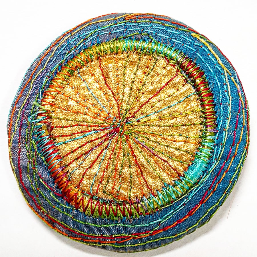 Stitched Silk Badge - Folksy