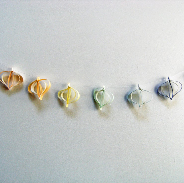 Paper Raindrops Decorations in Pastel Rainbow C... - Folksy