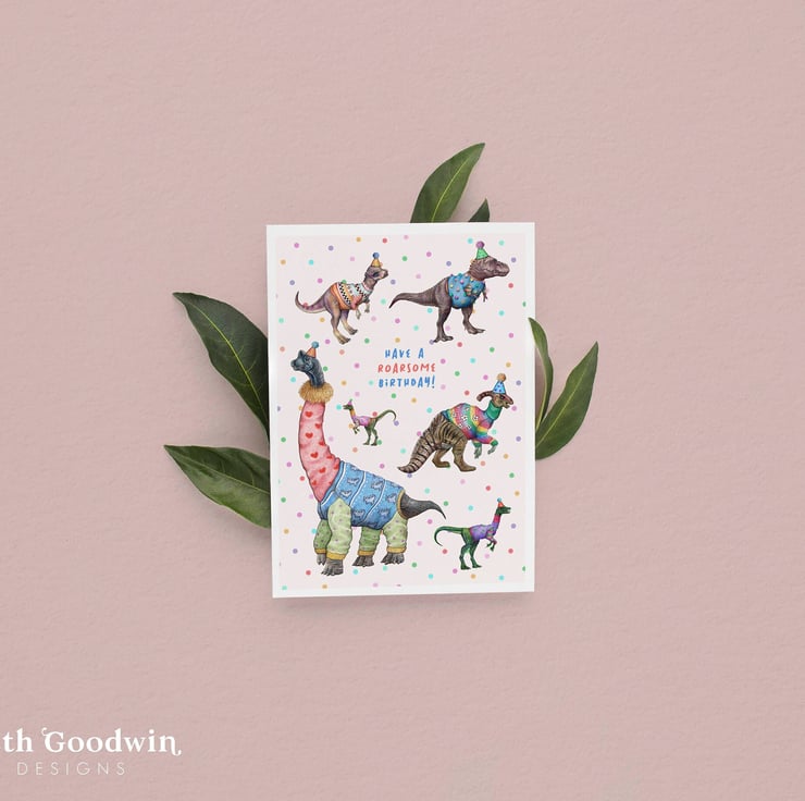 Dinosaur Birthday Card - T-Rex Birthday Card, D... - Folksy