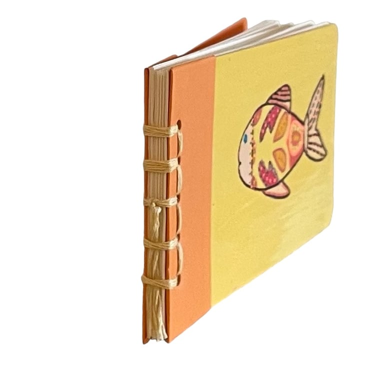 Small hand made notepad with hand painted cover... - Folksy