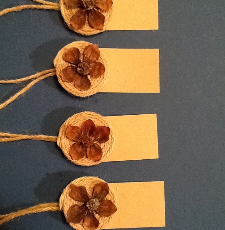 "Natural" gift tag -pack of 4 - Folksy