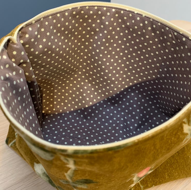 Large Rescued velvet rose pouch - Folksy