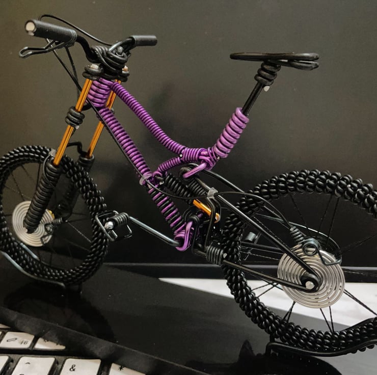 1:10 Scale Scale Wired Bike Model Purple Mounta... - Folksy