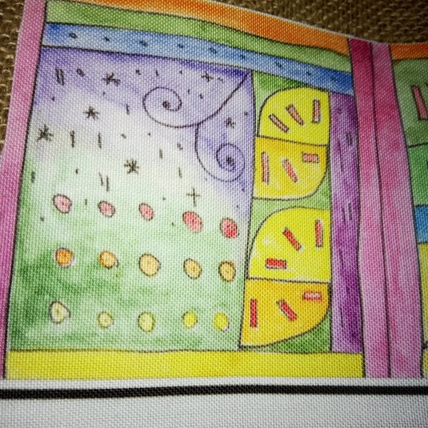 Slow sew panel rainbow - Folksy