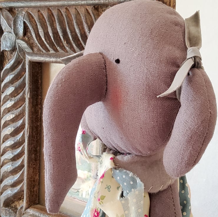 Elephant cloth doll - Folksy