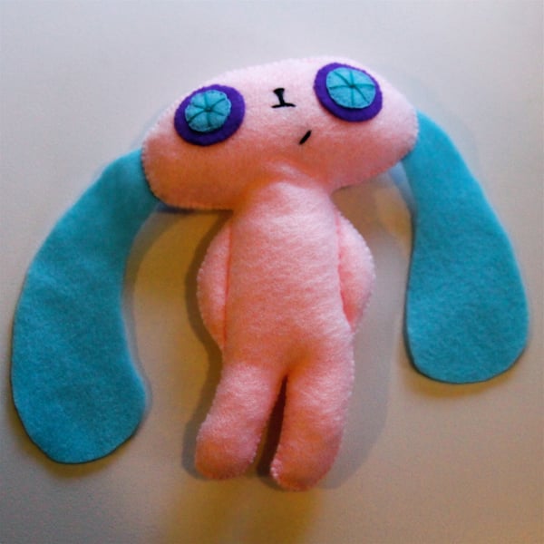 Quirky Felt Rabbit - Folksy
