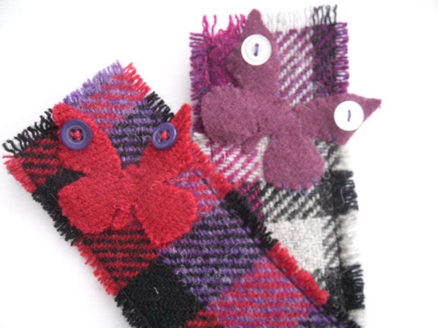 Harris Tweed book mark - Folksy