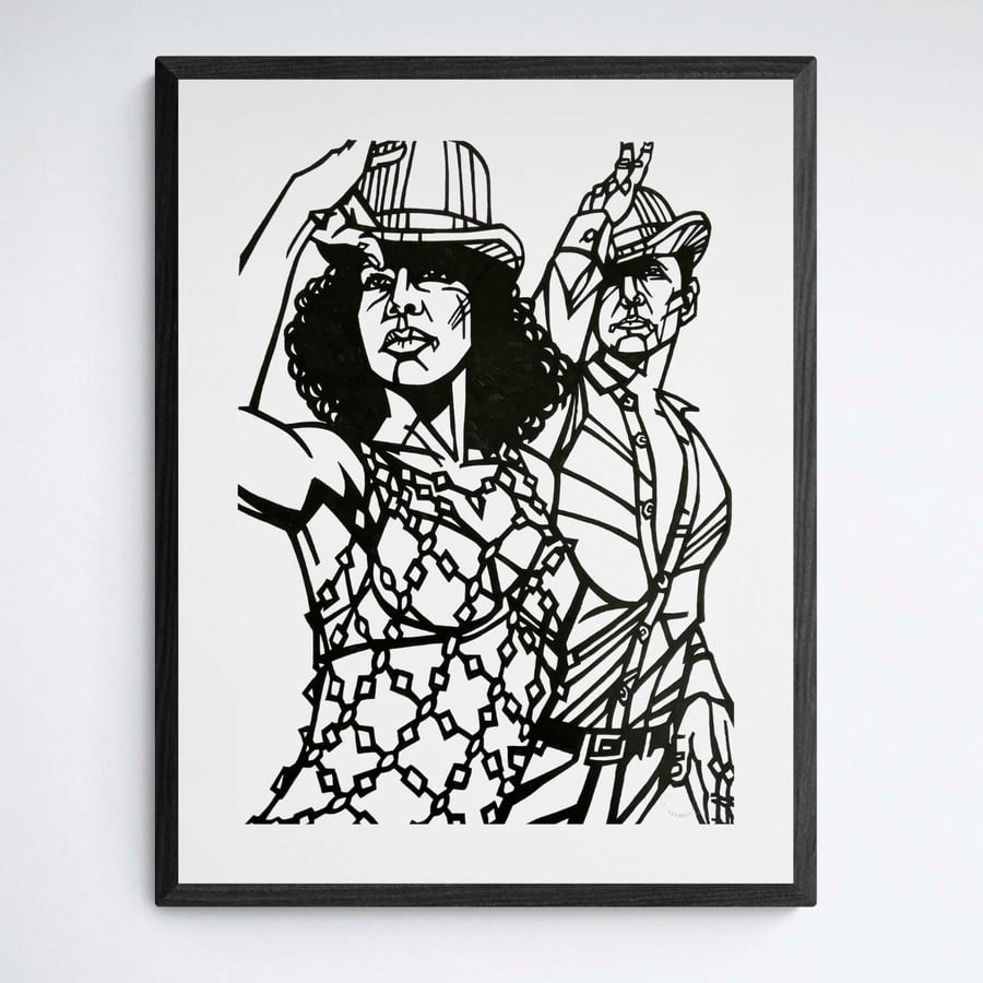 Fosse Dancers Original Artwork The Rake Bob F Folksy