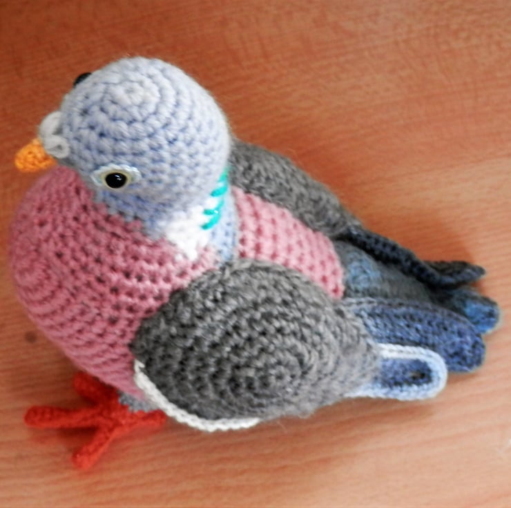 Made -to-Order Crochet Small Wood Pigeon - Folksy