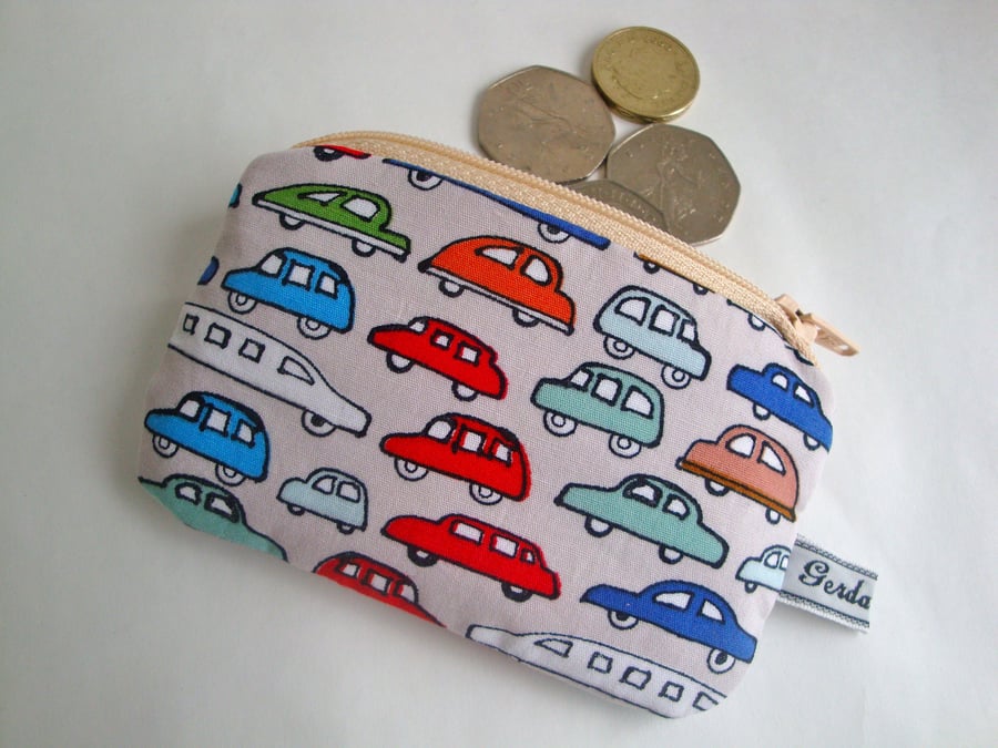 SALE Cotton Kids Coin Purse - Car Purse - Folksy