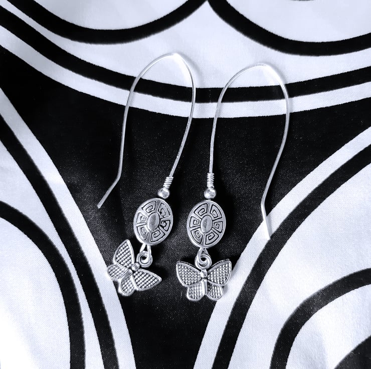 Aztec Butterfly Earrings - Folksy