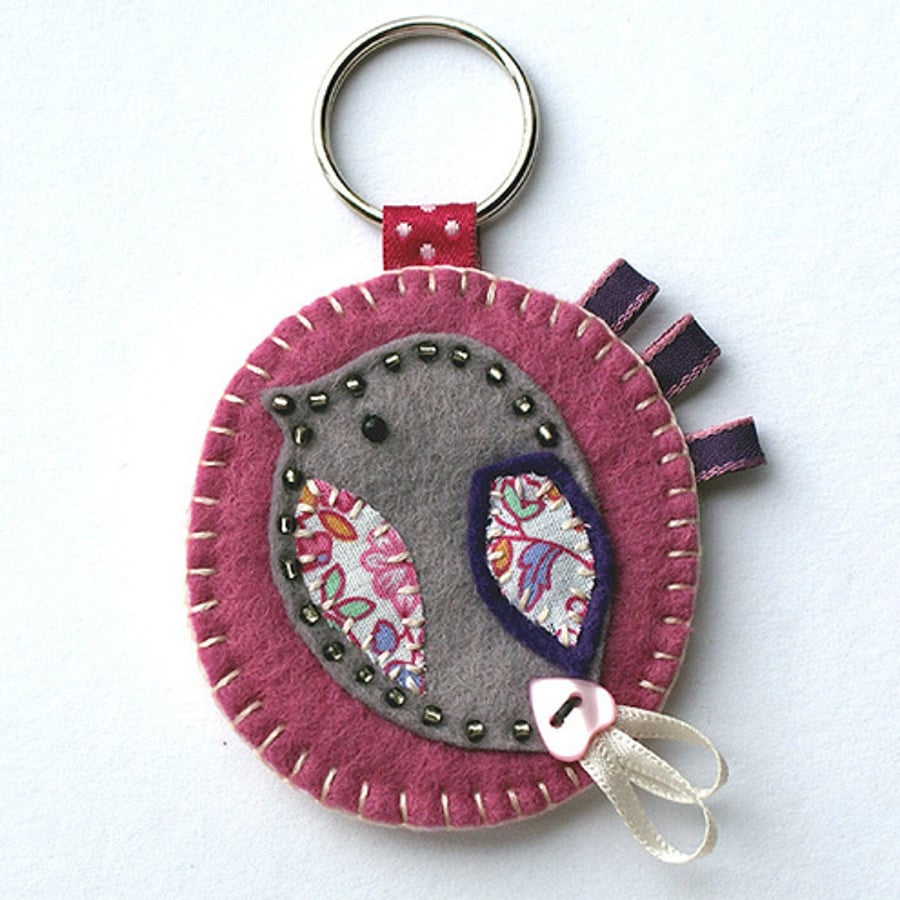 Little Bird Keyring ... Bag Charm - Folksy