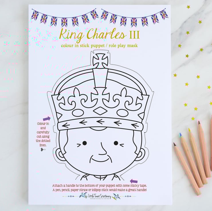 King Charles Coronation Activity Set - Folksy