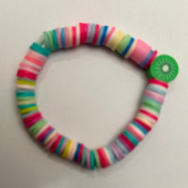 Kiwi charm bracelet - Folksy