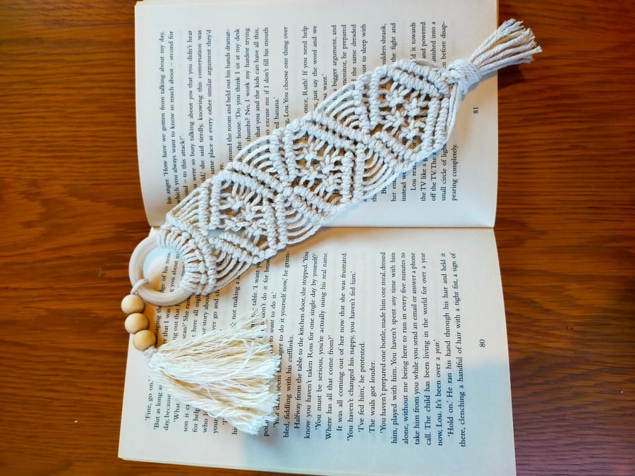 Macrame book mark - Folksy