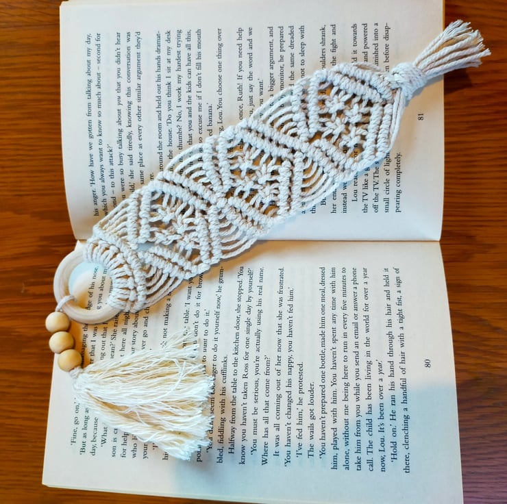 Macrame book mark - Folksy