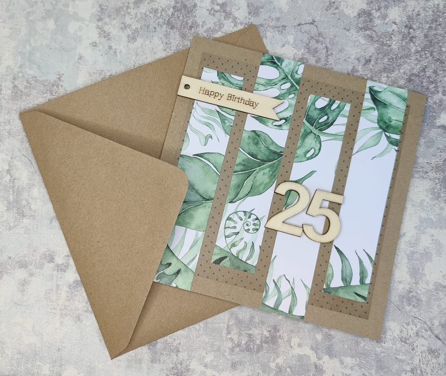 Bespoke 25th Birthday Card - Folksy