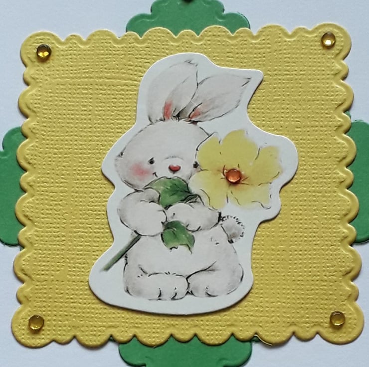 Mini Easter Bunny Card - Folksy