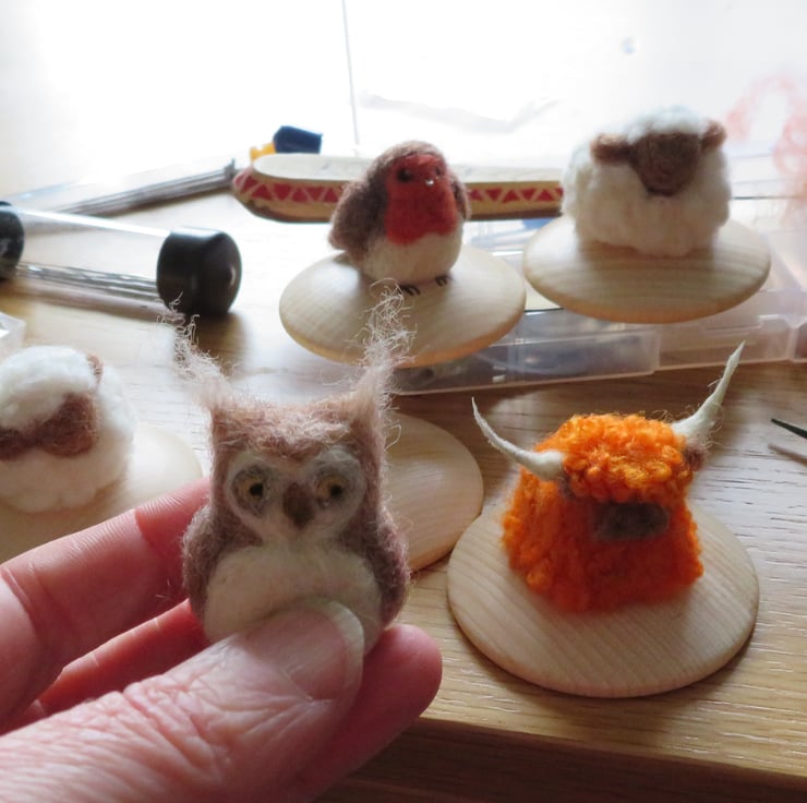 Mish Mash Minis - l'il red chook (needle felted... - Folksy