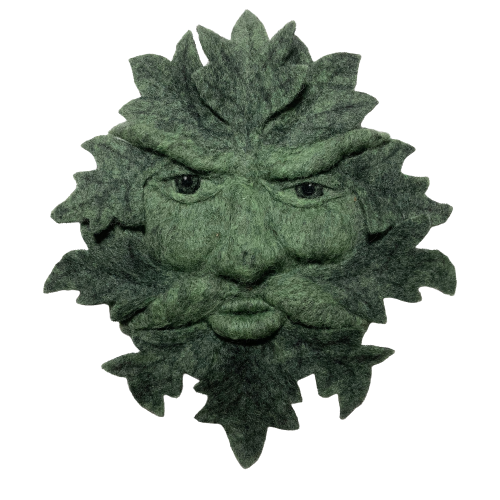 Needle felted Green man wall plaque, woollen sc... - Folksy