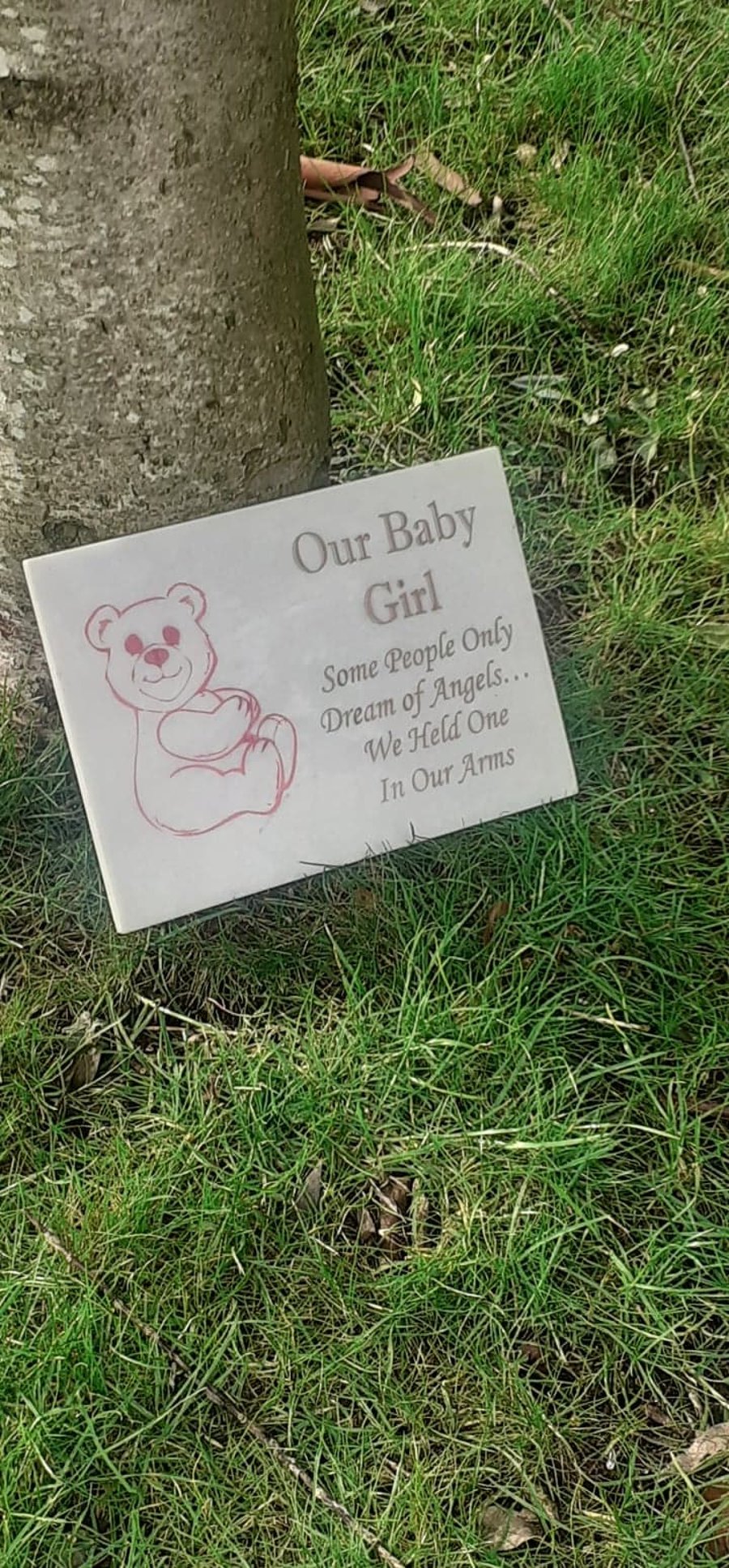Baby Grave Marker Child Grave Plaque Grave Orna... - Folksy