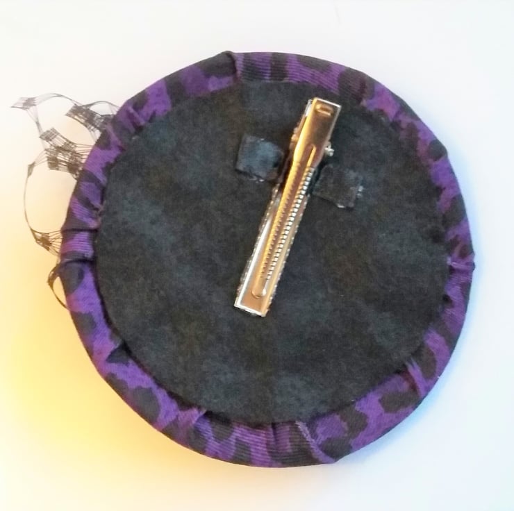 Purple & Black Leopard Print Cocktail Perch... - Folksy