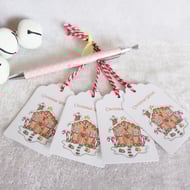 Gingerbread House Christmas Gift Tags - set of ... - Folksy
