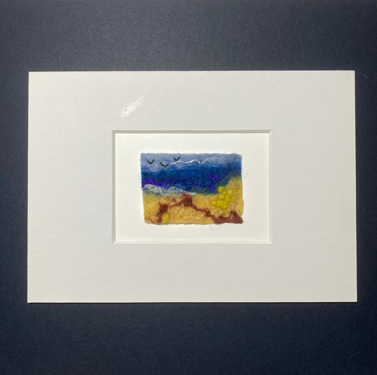 Seconds sunday - Miniature seascape, felted woo... - Folksy