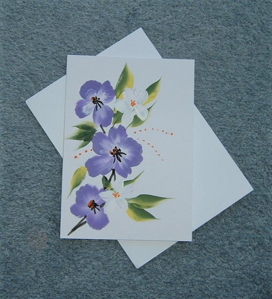 original art hand painted greetings card ( ref ... - Folksy