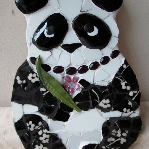 mosaic Panda Bear - Folksy