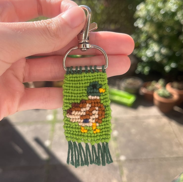 Mallard Duck Woven Keyring with Clasp Hook - Du... - Folksy
