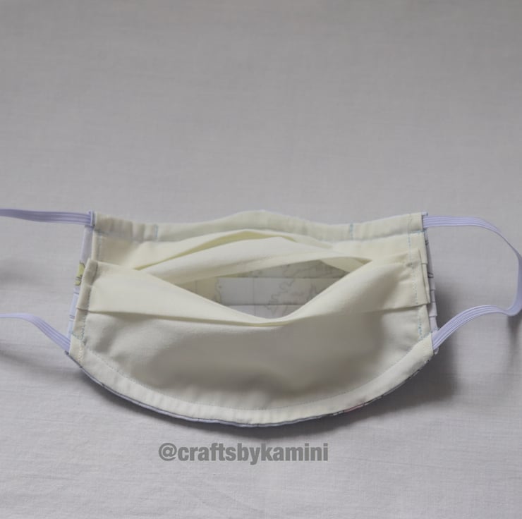 Washable face covering with nose wire and filte... - Folksy