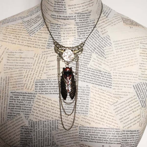 Steampunk Vintage Watch Statement Cicada Insect... - Folksy