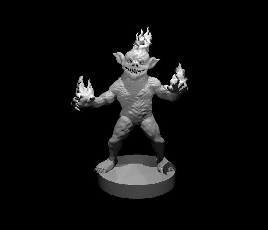 Magmin - 3D Printed Resin DnD Pathfinder Figure... - Folksy