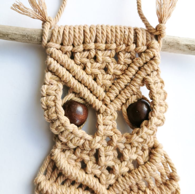 Macrame owl wall hanging - Folksy