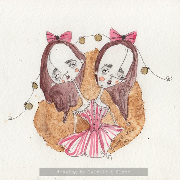 Conjoined Twins small scale original. - Folksy