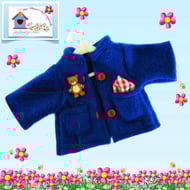 Royal Blue Fleece Teddy Jacket - Folksy