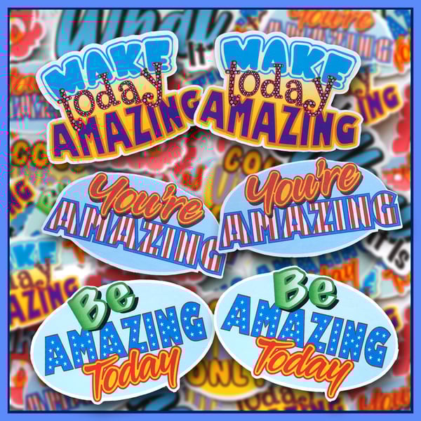 Pack Of Amazing Stickers, inspirational stickers - Folksy