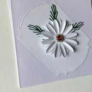 Handmade card, handmade flower. Any occasion ca... - Folksy