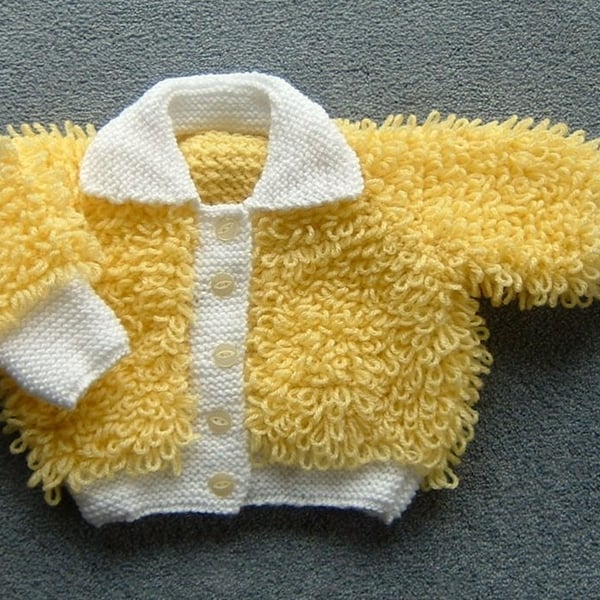 Baby loopy cardigan ( ref 148) - Folksy