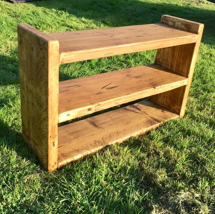 Reclaimed Wood Shoe Rack Storage Unit - Folksy