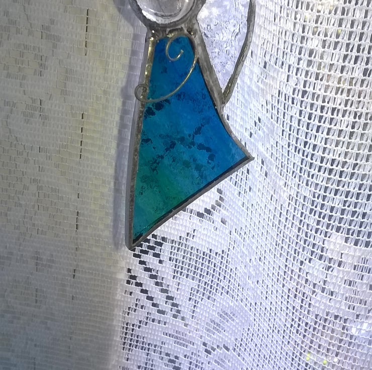 Glass angel suncatcher, ornament or Christmas ... - Folksy
