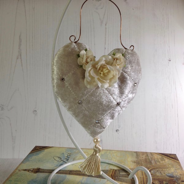 Velvet Heart Lavender Sachet (Design 2) - Folksy