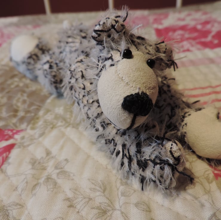 8" Mohair Wacky Handmade Teddy Bear - Folksy