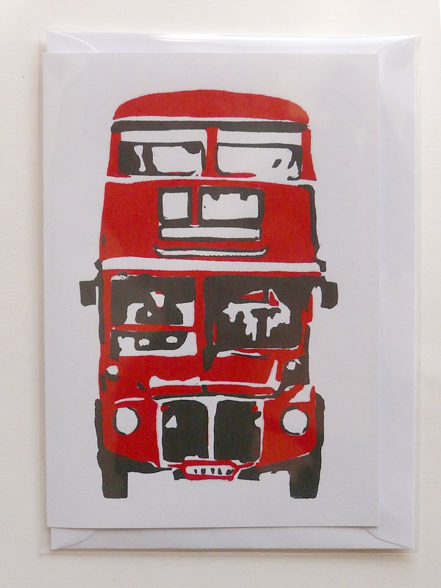London Bus Card - Folksy