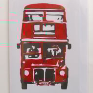London Bus Card - Folksy